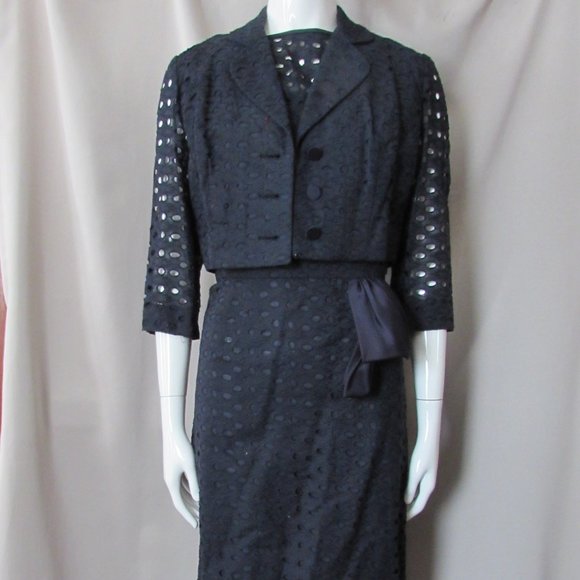 Jack Stern Original | Dresses | Sale 95 Era Navy Eyelet Sheath Matching ...